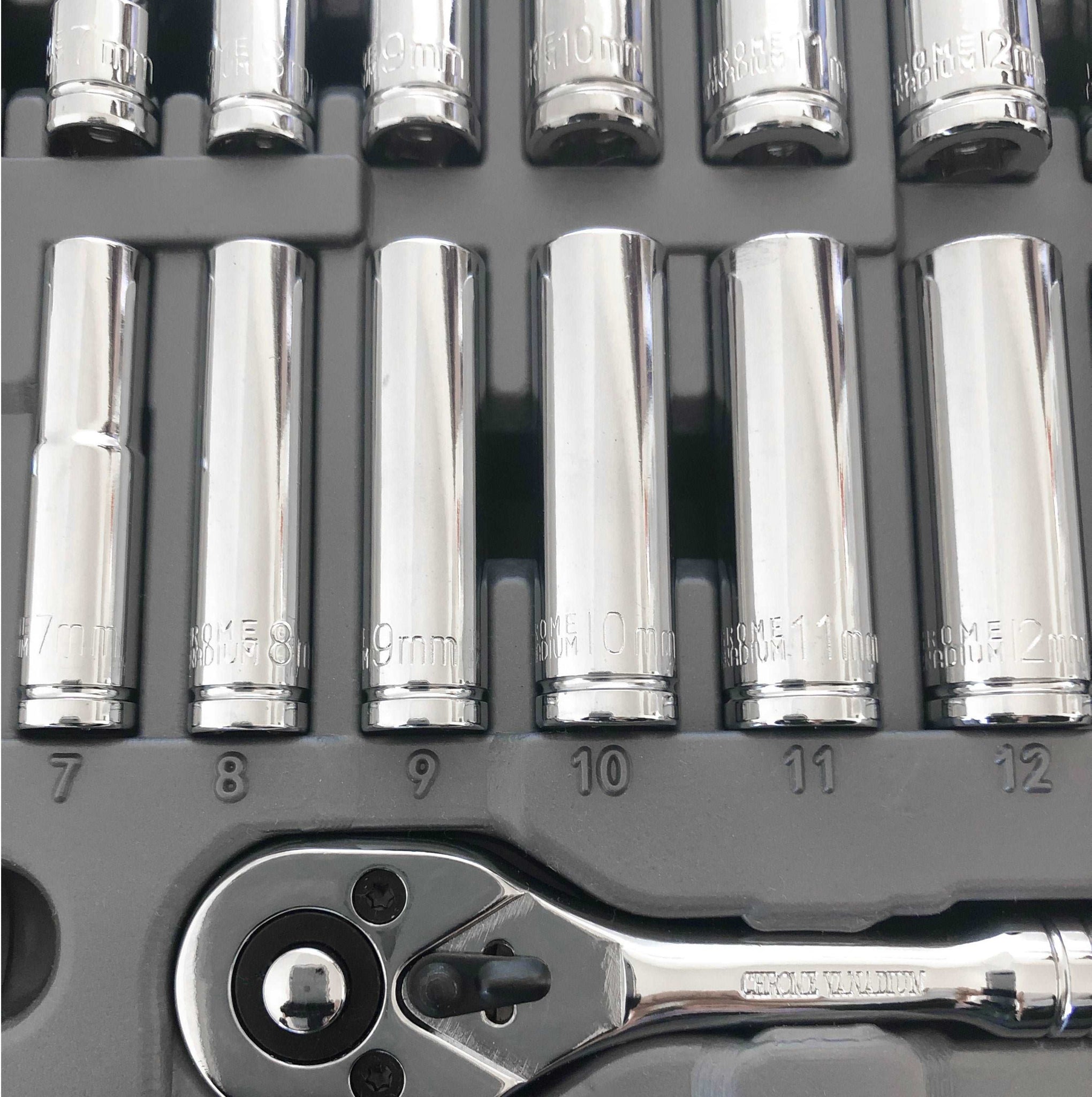 APOLLO TOOLS - DT0004-50 Piece ¼” Drive Socket Set – Apollo Tools