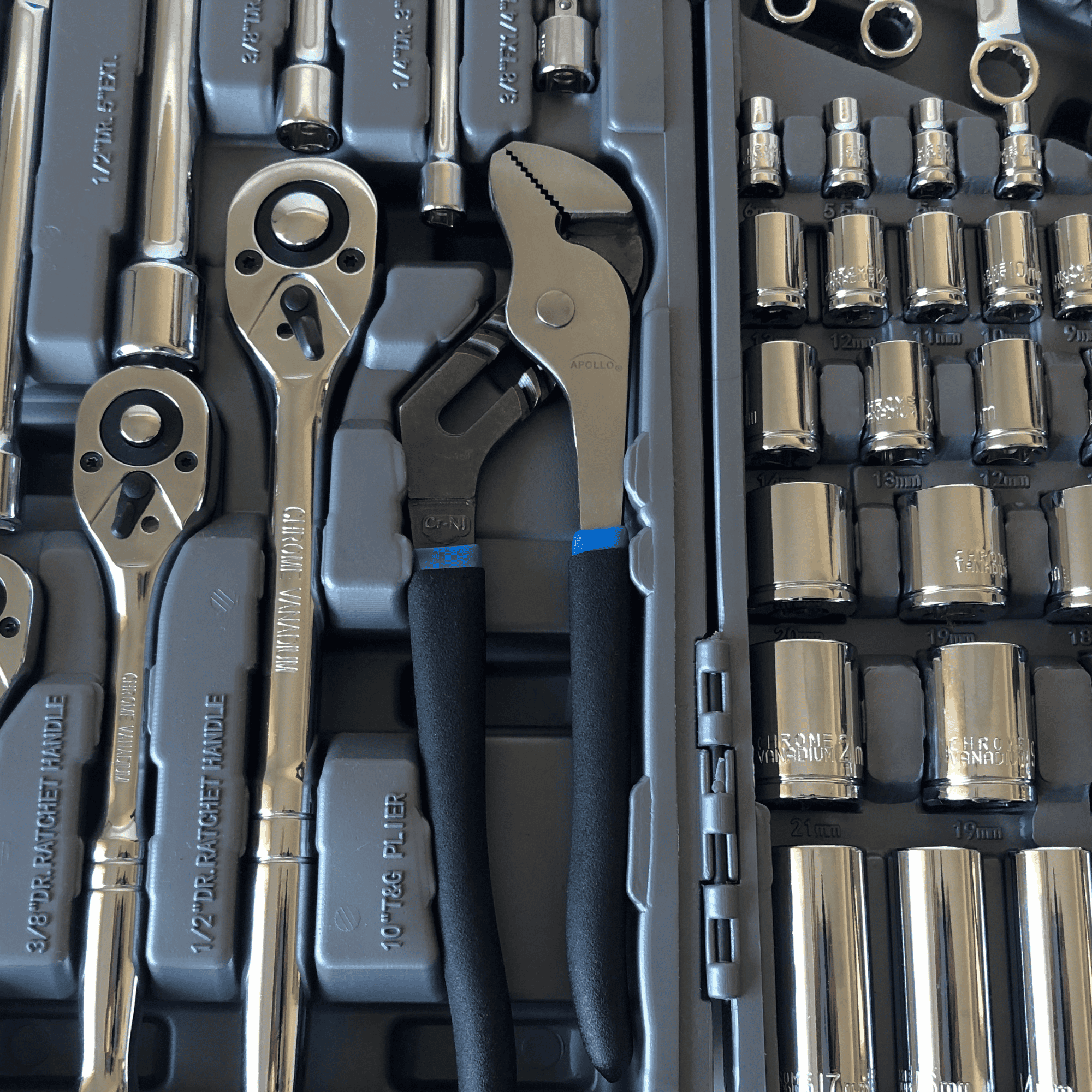 163 Piece Mechanics Tool Kit -- DT0002 – Apollo Tools
