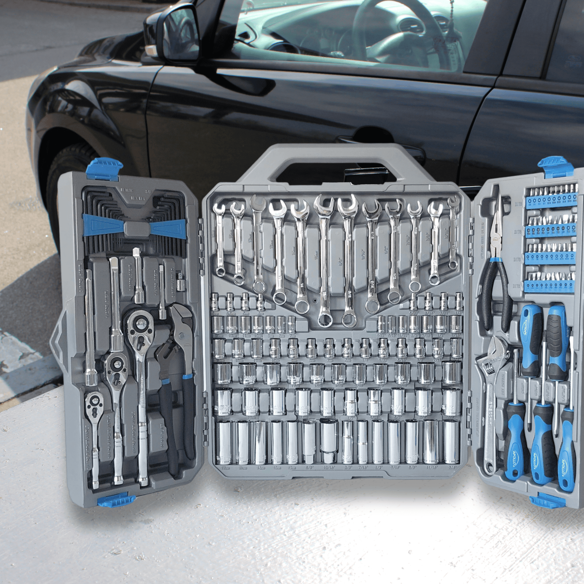 163 Piece Mechanics Tool Kit -- DT0002 – Apollo Tools