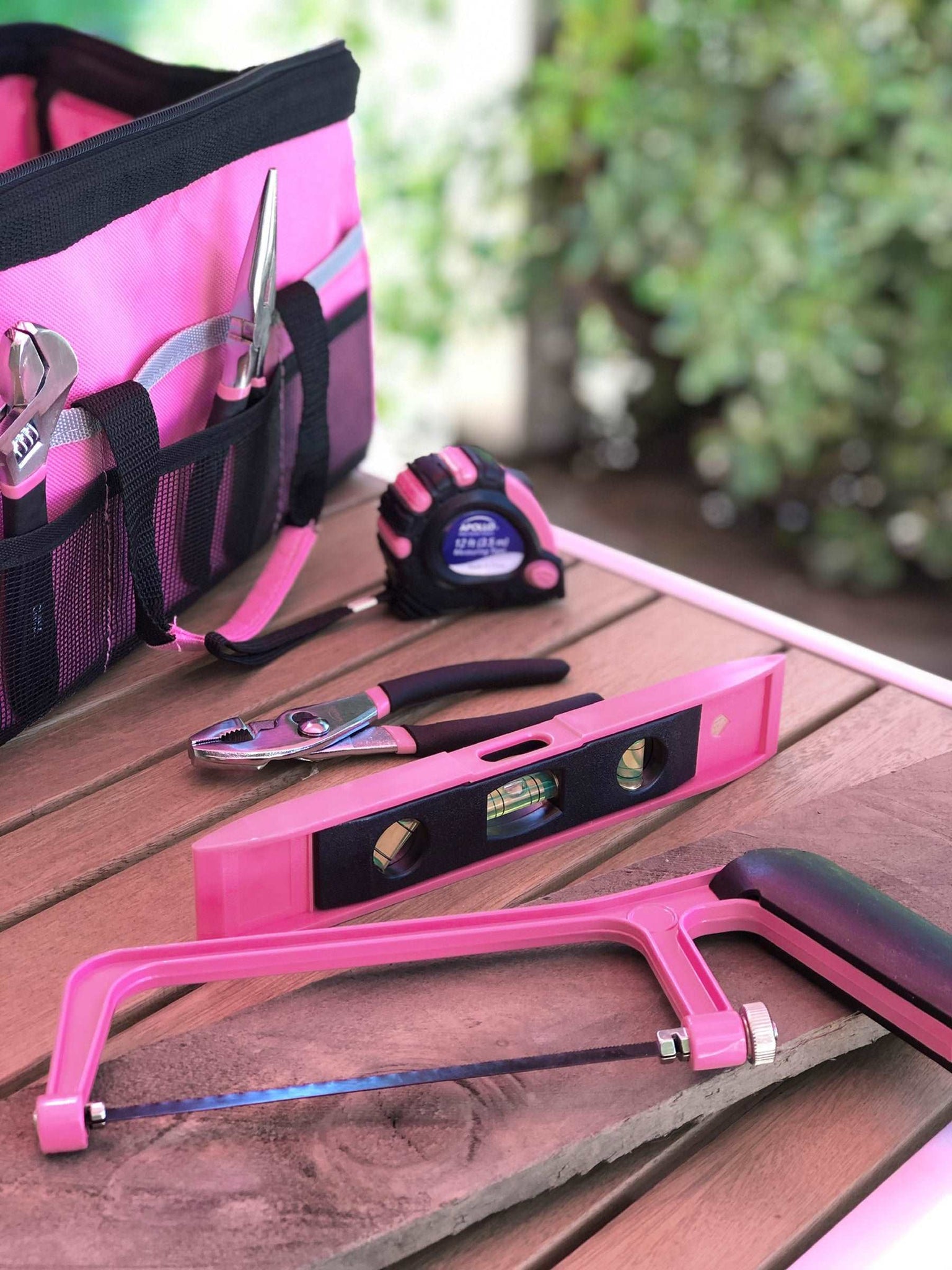 201 piece Complete Pink Household Tool Kit in a Soft-Sided Tool Bag ...