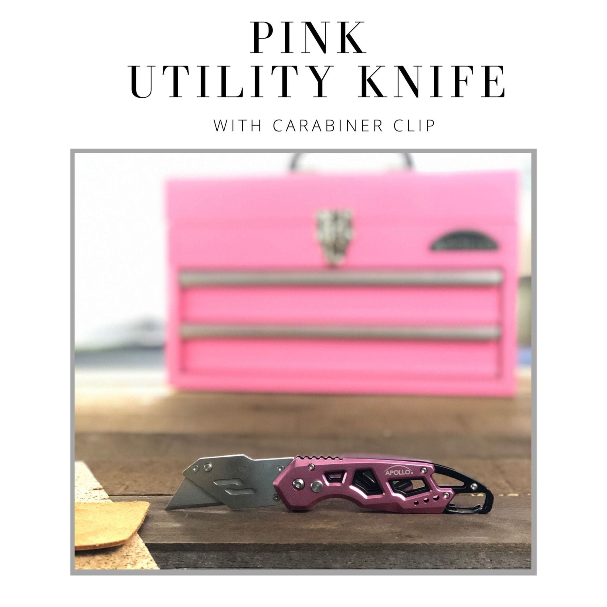 Ergonomic Stainless Steel, Lightweight, Foldable Pink Utility Knife wi ...
