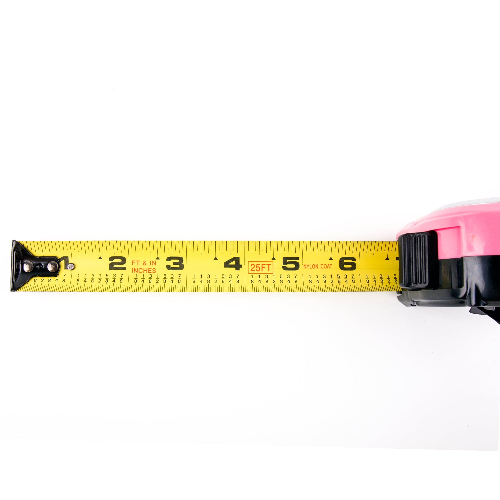 25 ft pink tape measure Apollo Tools