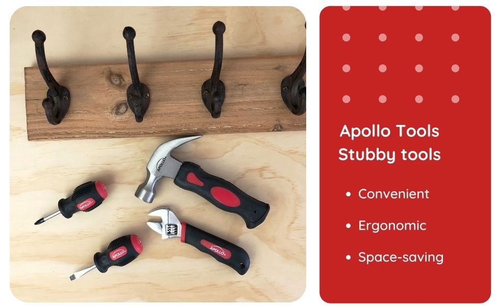 Four Piece Stubby Tool Set handy for hard to reach places with soft ...